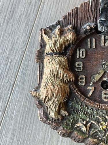 Antique Lux Wall Clock Lux Clock MFG Co Waterbury USA Scottie DOG. | eBay