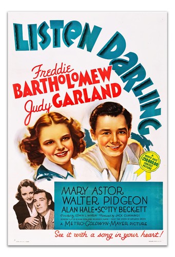 Listen Darling Vintage Movie Poster – Judy Garland 1938 Musical Wall ...