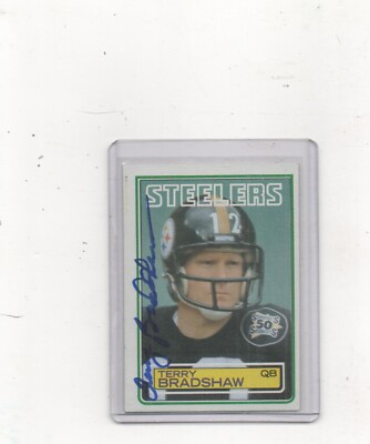 TERRY BRADSHAW HAND SIGNED AUTOGRAPH NFL FOOTBALL CARD | eBay