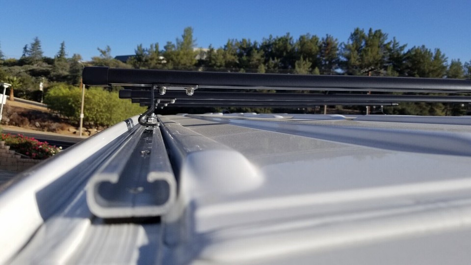 144" Roof 4 Cross Bar Ladder Rack W/Side Rails For 07-up Mercedes Benz ...