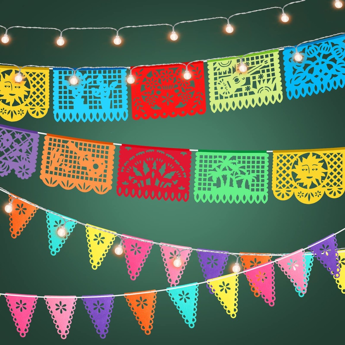 Papel Picado Mexican Paper Banners Papel Picado Banner Pastel Colors