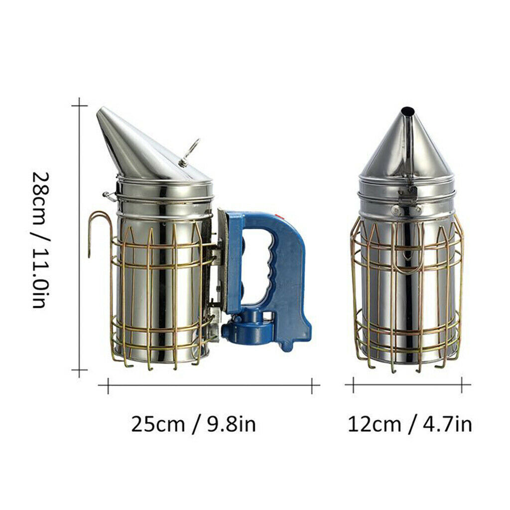 New Electric Bee Smoker Stainless Steel Beekeeping Tools Equipment BS ...