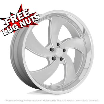 20 inch 20x8 US Mag U134 DESPERADO SILVER BRUSHED wheels rims 6x5.5 ...