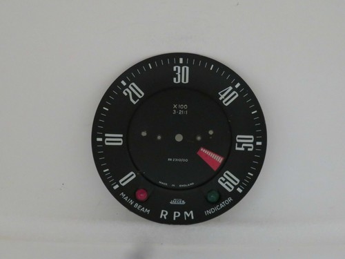 Tachometer Dial Face Plate Jaeger Brand Fits Sunbeam Alpine 1959-1963 ...