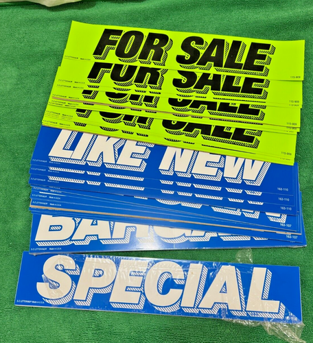 Lot of Auto Dealership For Sale Stickers, E-Z Lettering, Bargain, Like ...
