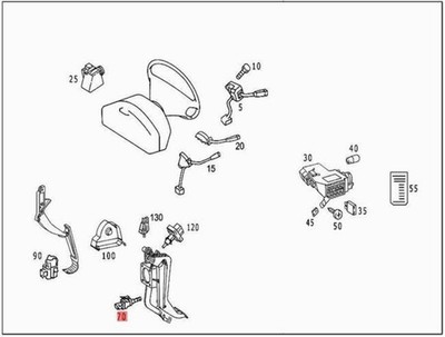 Genuine MERCEDES 903 905 R170 S210 W210 W463 Brake light switch ...