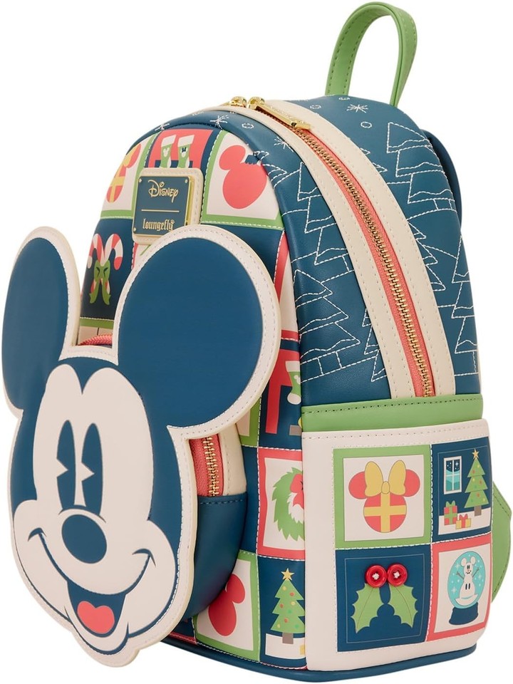 Loungefly Mickey and Minnie Holiday Mini Backpack | eBay