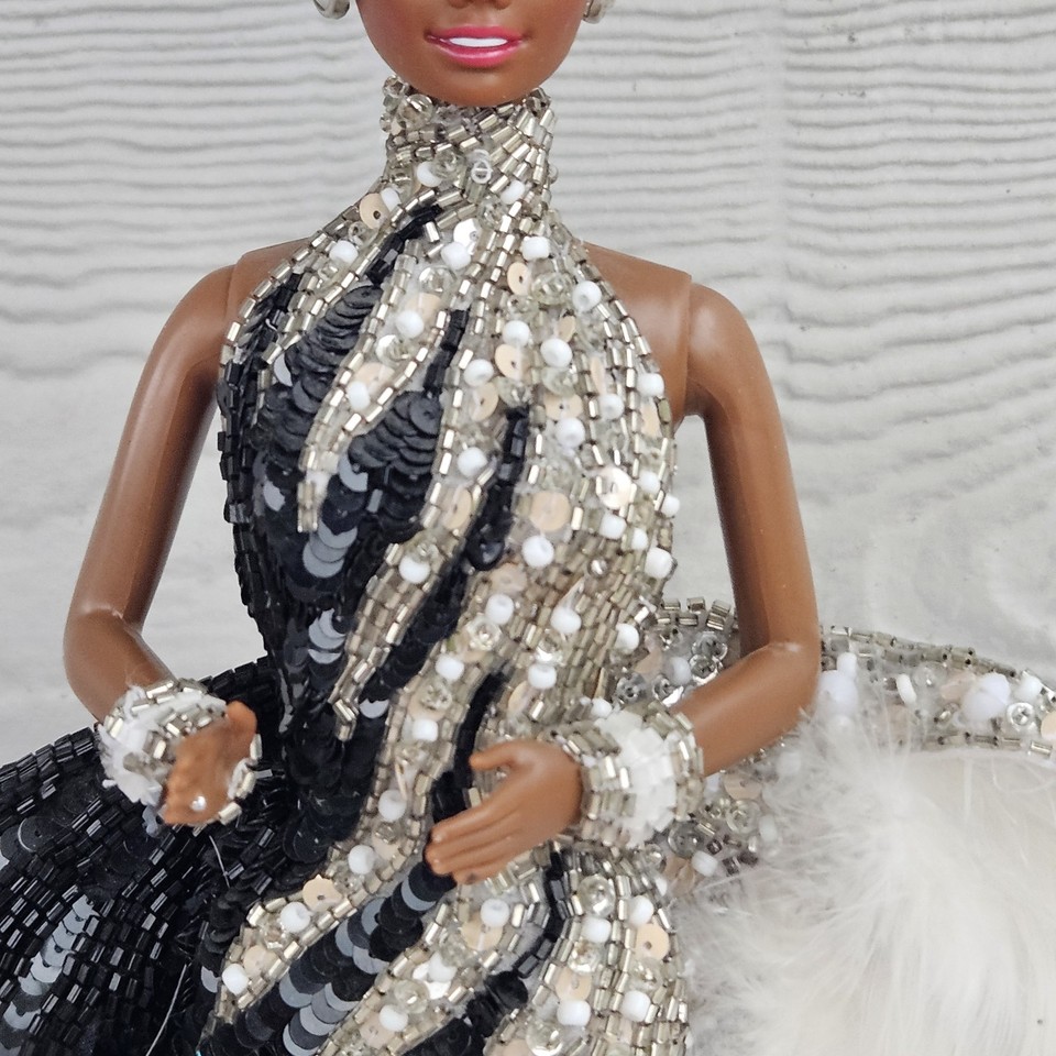 Mattel Bob Mackie Starlight Splendor Barbie Doll 1991 Black White ...