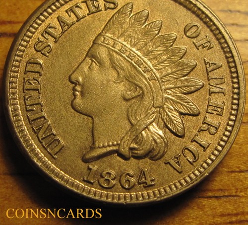 1864 CN 1C Indian Head Cent Copper Nickel Choice Uncirculated Monster ...