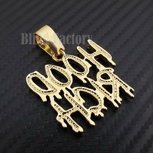 Hip Hop HOOD RICH Drip Pendant & 18" 1 Row & Iced Cuban Choker Chain ...