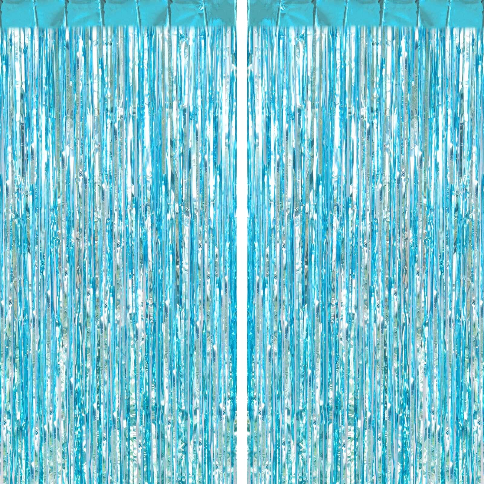 Light Blue Fringe Curtain Party Decorations 2 Pack, Foil | eBay
