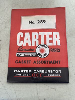 Carter Carburetor Rebuild Kit 289 NOS | Aftermarket | United States