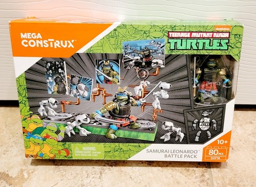 Mega Construx Teenage Mutant Ninja Turtles TMNT Samurai Leonardo Battle ...