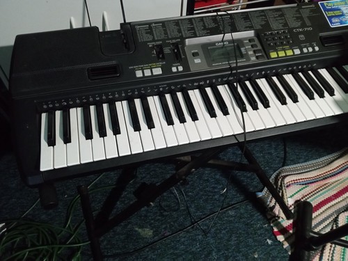 Casio CTK-710 Electronic Keyboard USB 100 Rhythm 242 Tone 50 W/Power ...