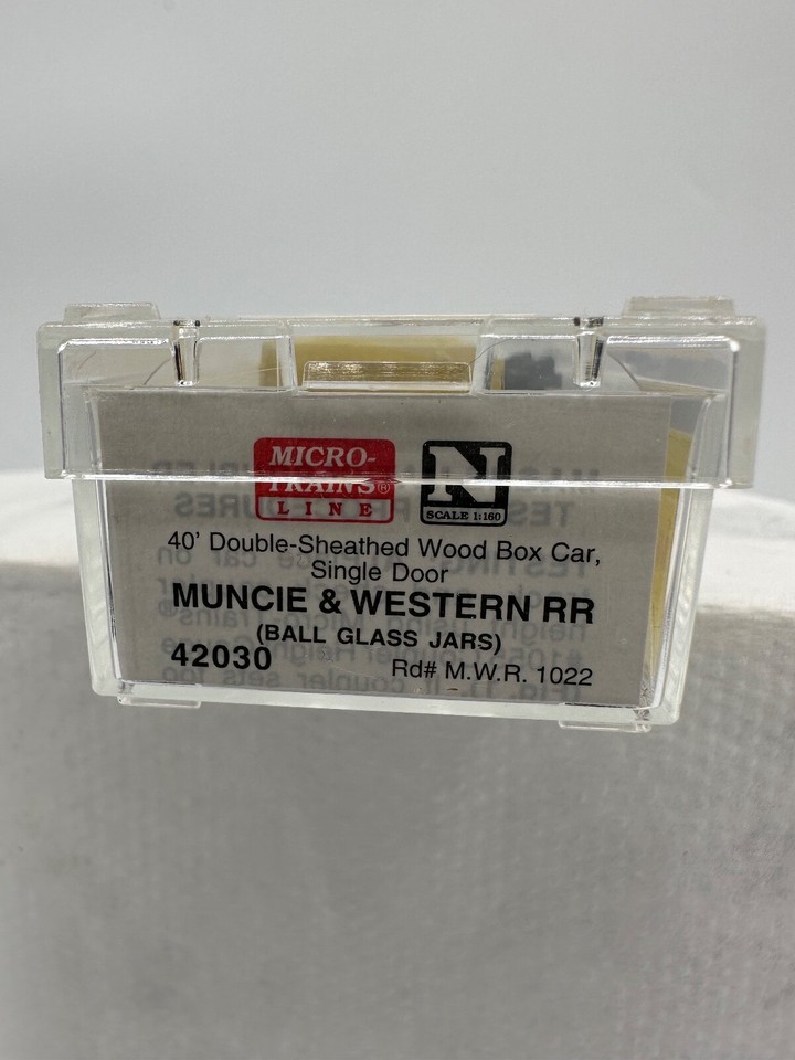 Muncie & Western RR, 40' Double-Sheathed Wood Box Car, Single Door, Rd ...