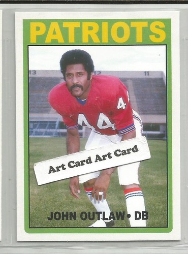 John Outlaw Boston Patriots 2022 Football Art Card | eBay