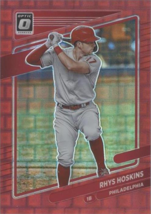 2021 Panini Donruss Optic - Rhys Hoskins #136 Red Pandora Prizm /99 for ...
