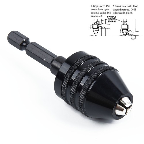 Accessory Electric Chuck Black Universal Carbon Steel Connector Adapter ...