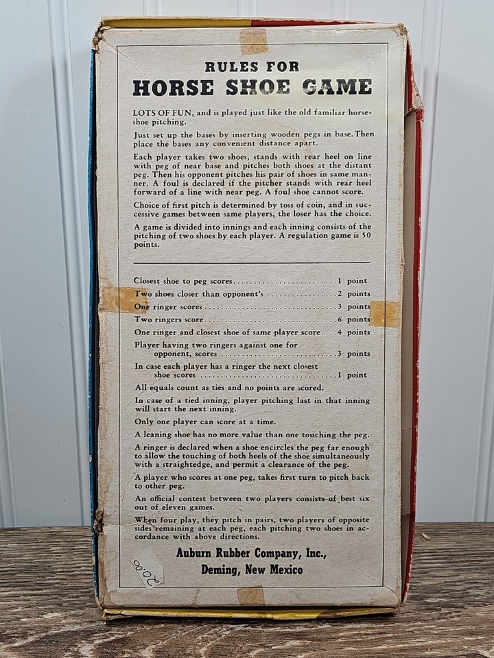 Vintage Auburn Horse Shoe Set No. 707 In Original Box | eBay