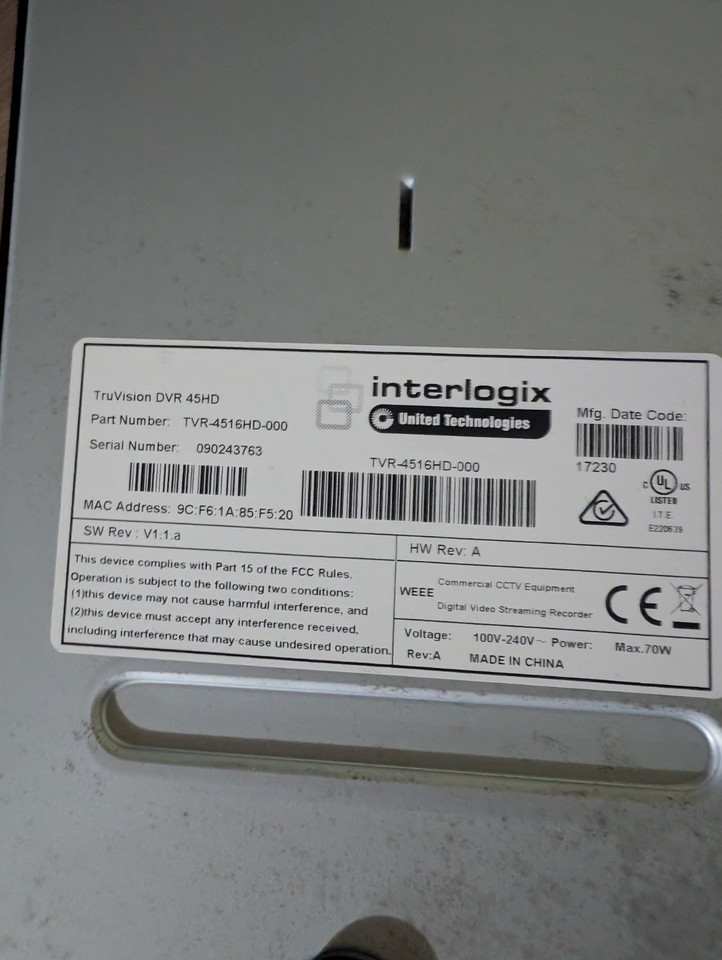TruVision DVR 45HD | eBay