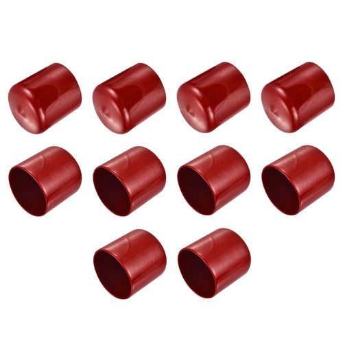 Screw Thread Protectors, 41mm ID End Cap Cover Burgundy Red 10pcs ...