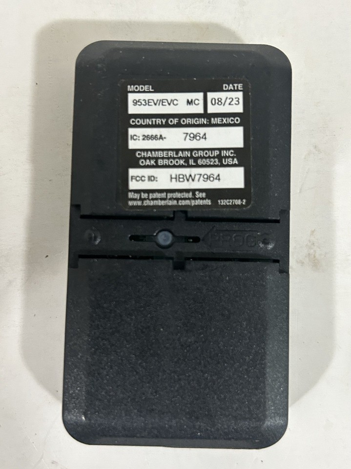 Chamberlain 953EV/EVC (3-Button) Garage Door Gate Opener Remote NO CLIP ...