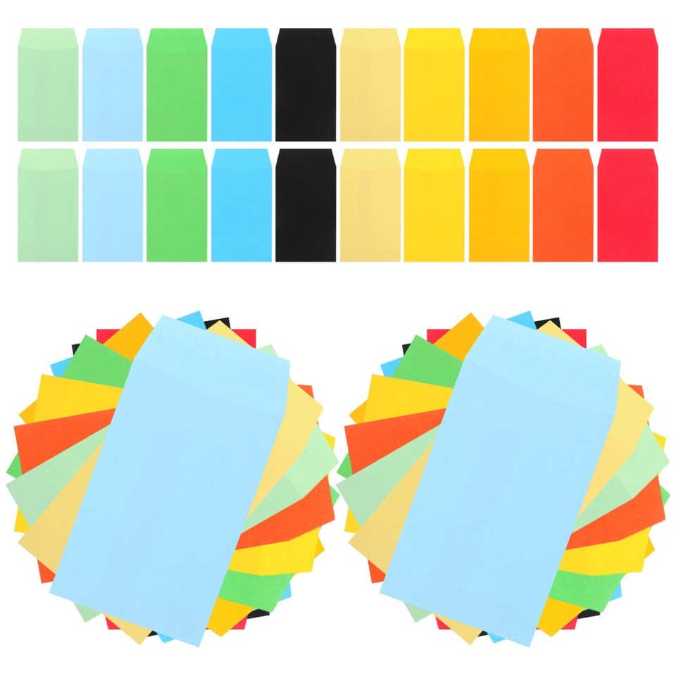50Pcs Small Envelopes for Money Keys Trinkets Decorative Colored ...