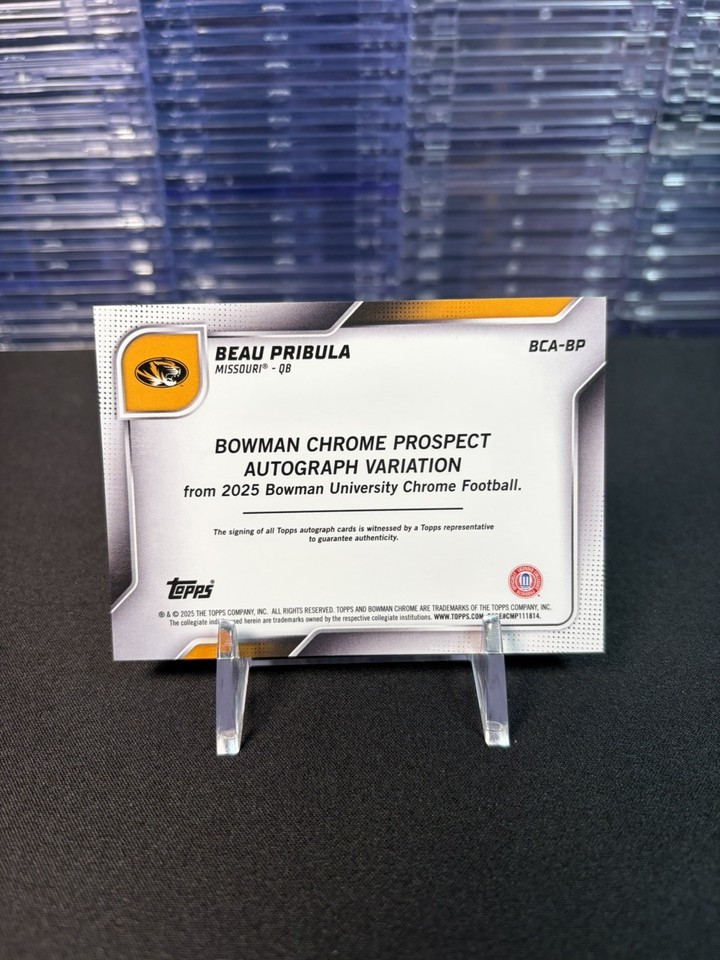 2025 Bowman U Chrome Sapphire Beau Pribula 1st Auto BCA-BP Orange 25/25 ...