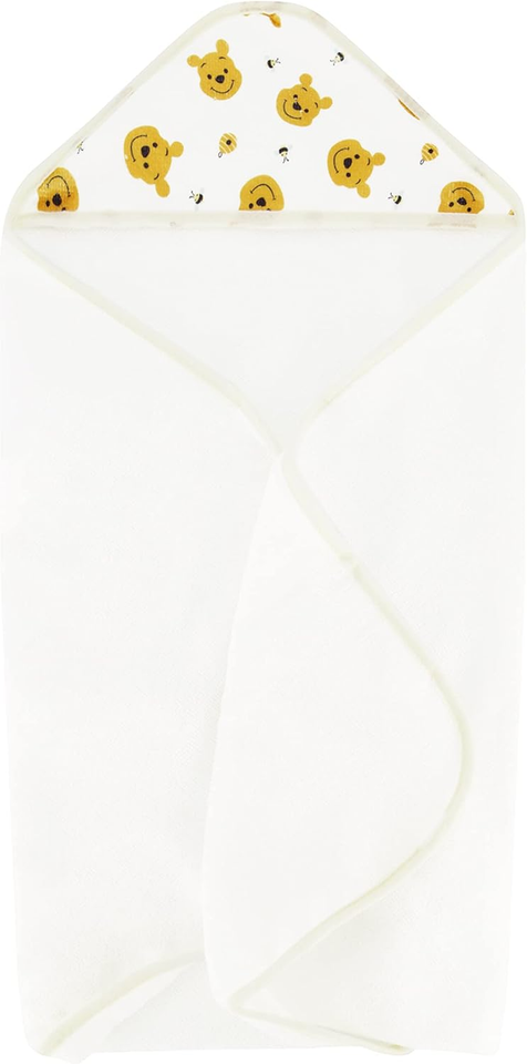 Cudlie Baby Winnie the Pooh 2 Pack Rolled/Carded Hooded Towels in Sweet ...