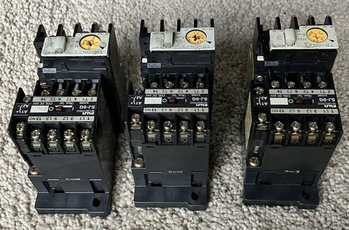 Lot of 3 - FUJI ELECTRIC motor STARTER 24 VDC Coil SJ-0G with .48-72 A ...