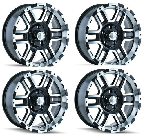 Set 4 16" Ion 179 16x8 Black Machined 6x4.5 Wheels 10mm Rims | eBay
