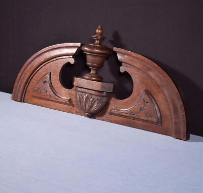 29" Wide Antique French Crest/Pediment/Crown in Solid Oak Carved Wood ...
