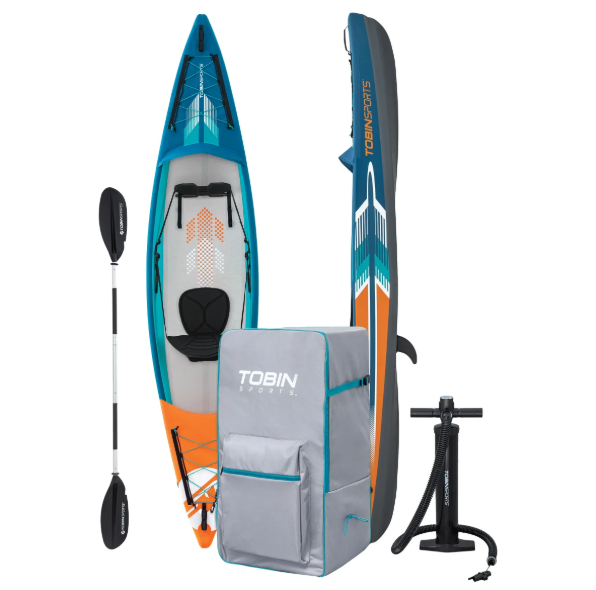 Tobin Sports Breakwater 1-Person Inflatable Kayak, Fortifiber ...
