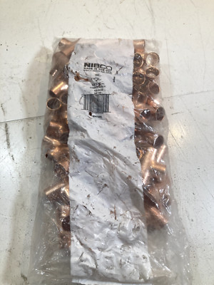Nibco 9097200 611 1/2 Inch Copper Pressure All Cup Tee Fitting Bag of ...