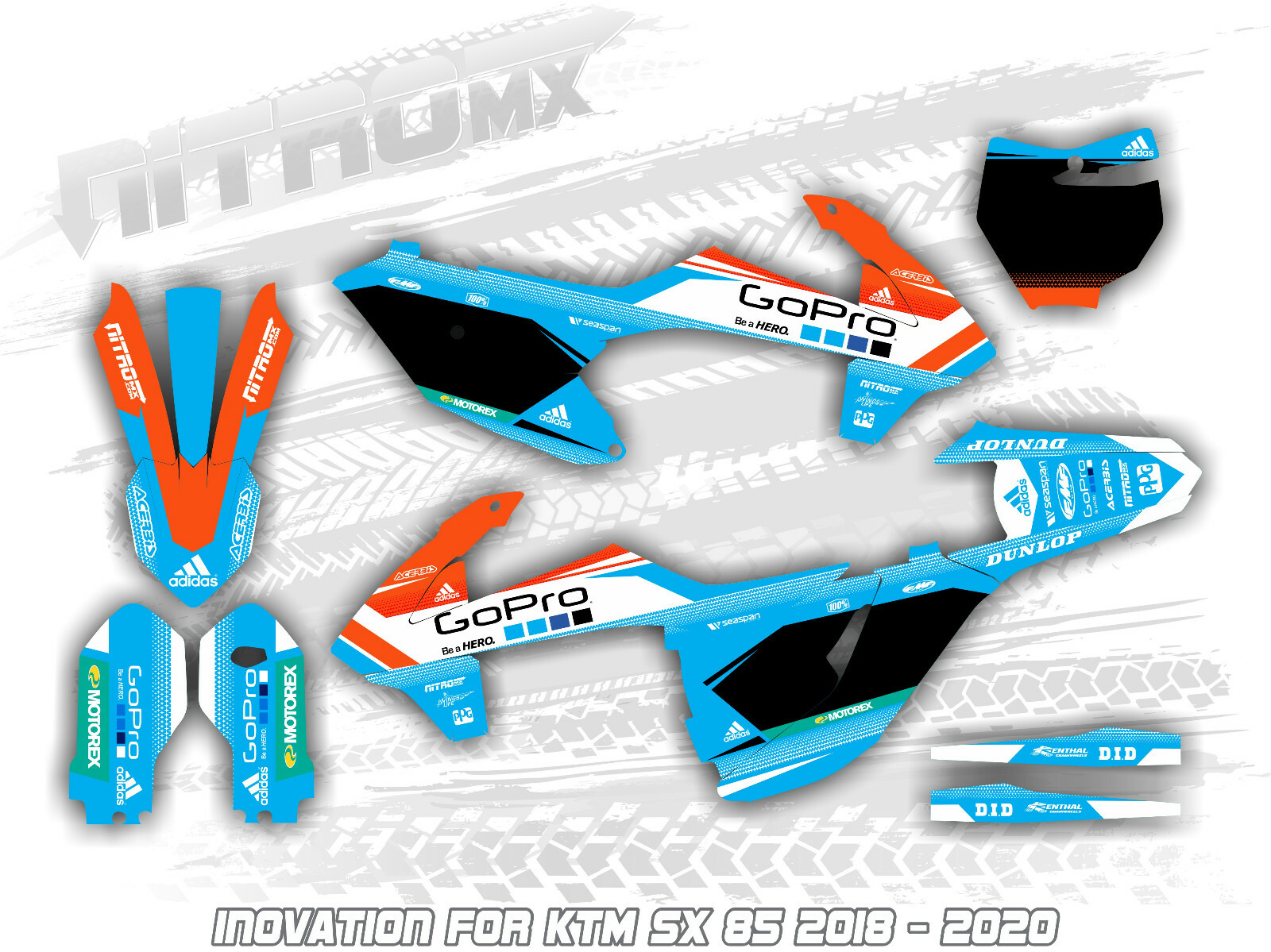 Graphics Kit fits KTM SX 85 SX85 2018 2019 2020 2021 2022 2023 2024 ...