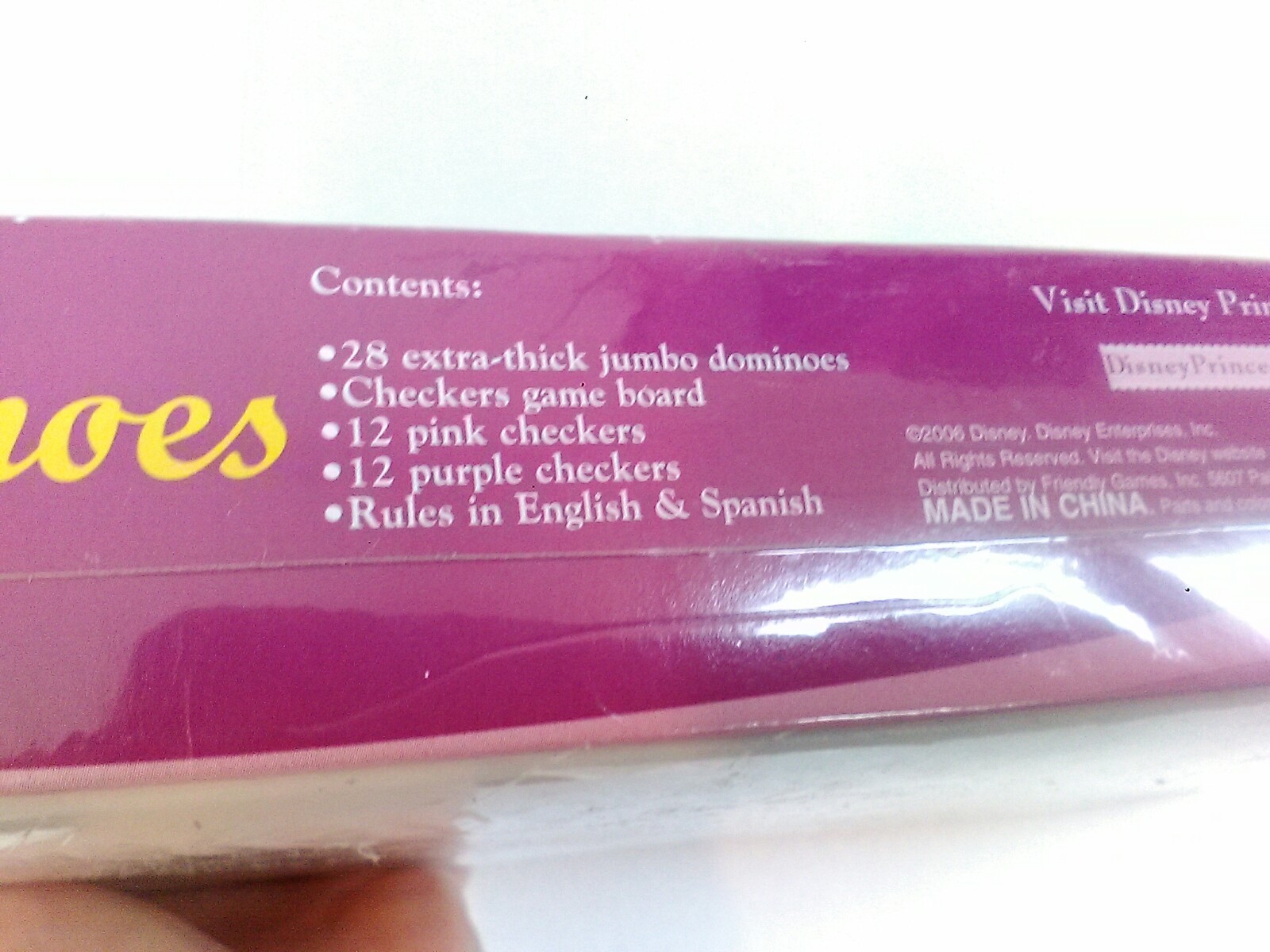 Disney Princess Checkers Dominoes Board Game Set Toy Fun Kid Girl Gift ...