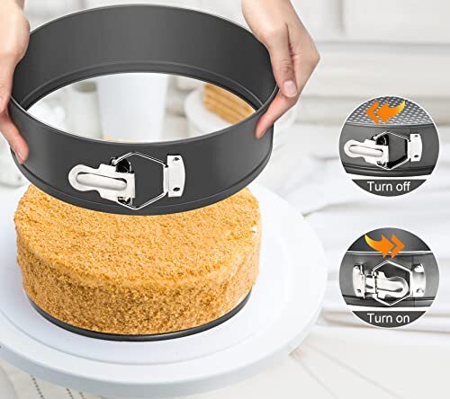 Springform Pan 12 Inch, Nonstick Cheesecake Pan with Removable Bottom ...