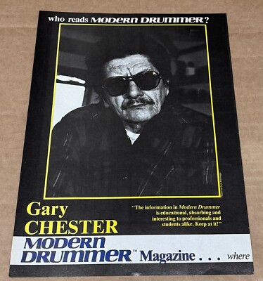 Gary Chester - MODERN DRUMMER AD - 1983 Print Advertisement | eBay