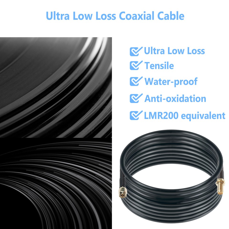 Maswell® Professional LMR200 Low Loss Cable SMA Male to SMA Female ...
