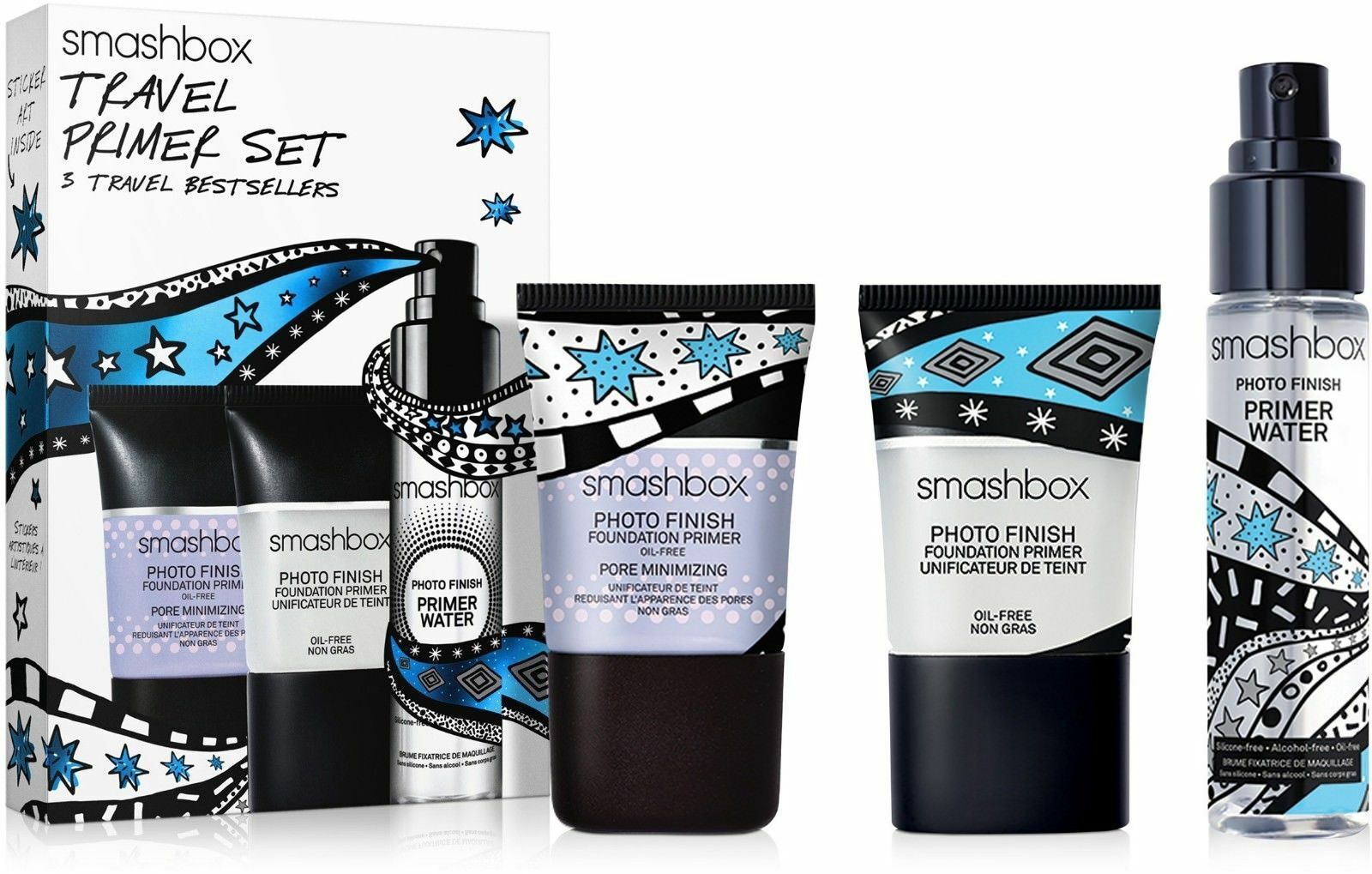 Smashbox Photo Finish Primer Set (3 Travel Bestsellers) Oil-Free $48 ...