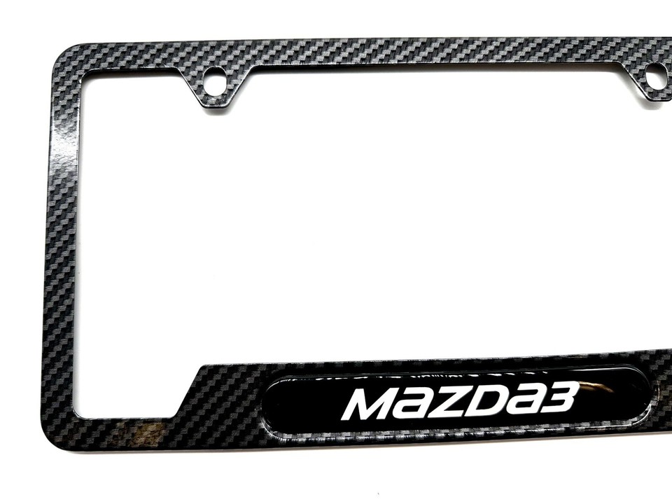 Carbon Fiber Stainless Steel License Plate Frame Mazda 3 Mazda3 ...