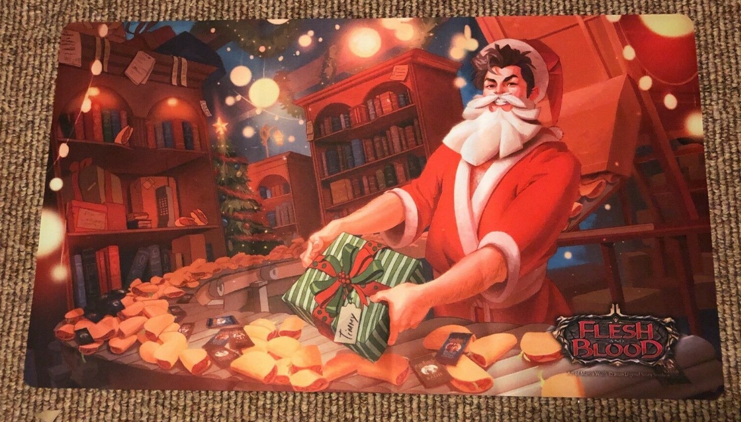 Flesh and Blood Official Playmat Santa Rudy Alpha Investments HoHo Rudy ...