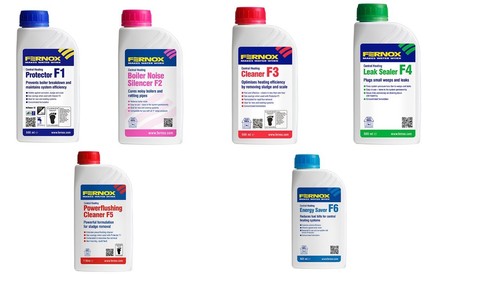 FERNOX F1 F2 F3 F4 F5 F6 PROTECTOR CLEANSER BOILER NOISE LEAK SEALER ...