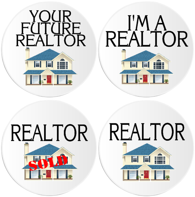 I'm A Realtor Sold Real Estate Selling Buying - 4 Pack Circle Stickers ...