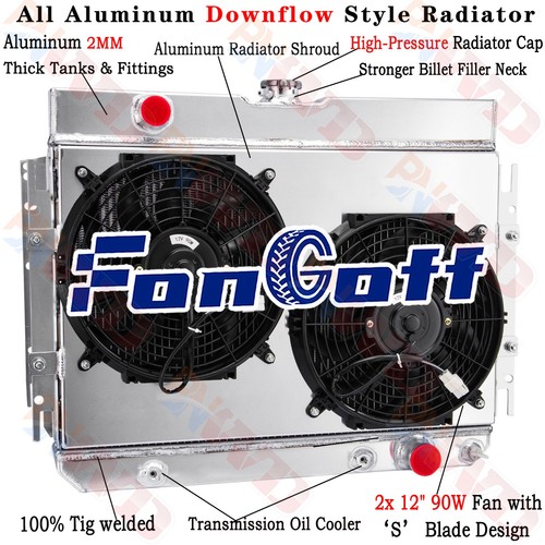 CC289 4 Row Radiator Shroud Fan For 1963-1968 Chevy Impala CAPRICE Bel ...
