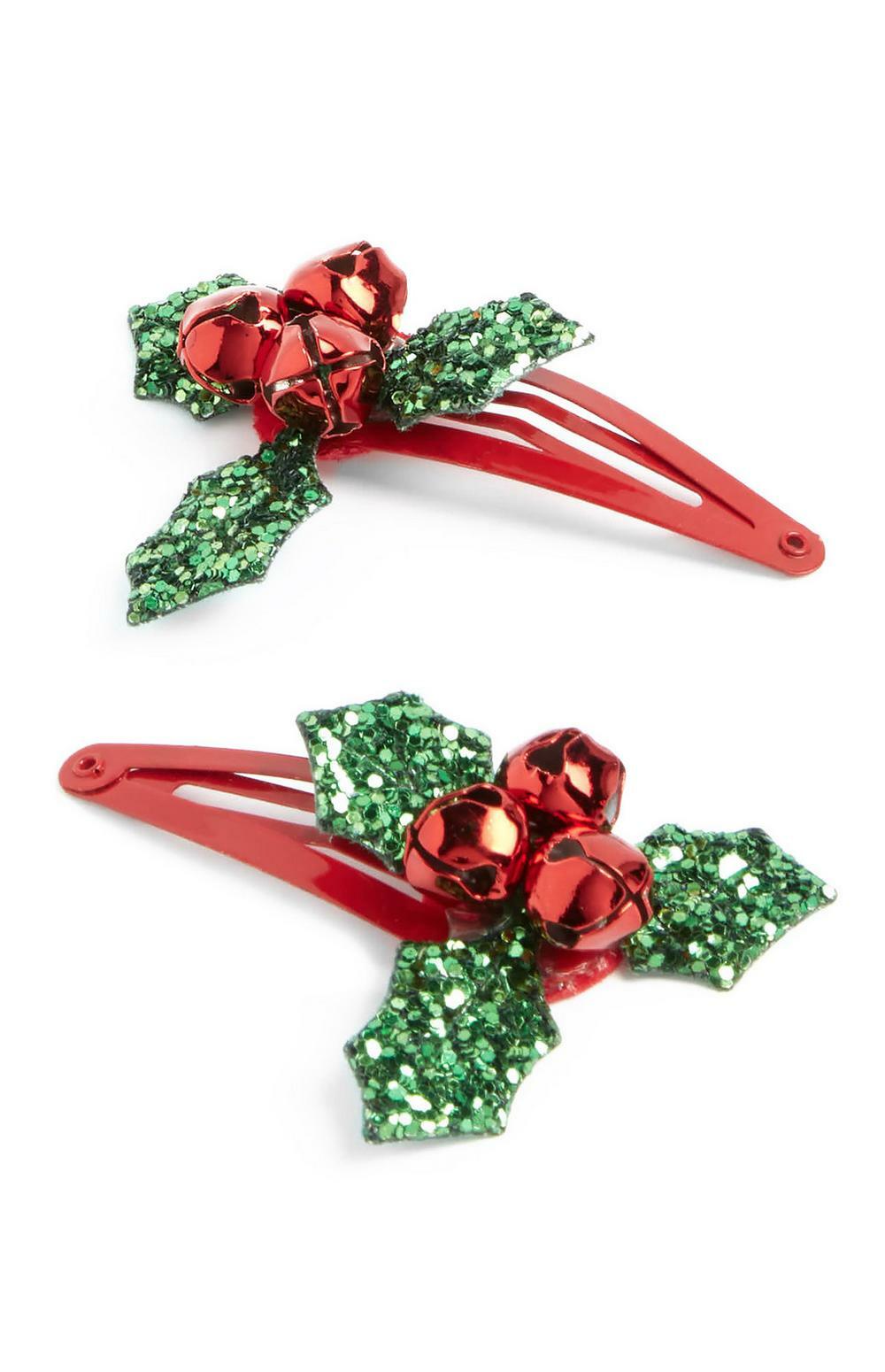 Christmas Hair Accessories Funny Hair Clips Reindeer with Mistletoe or ...