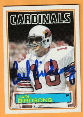 Carl Birdsong St. Louis Cardinals AUTO Signed 1983 Topps Amarillo Texas ...