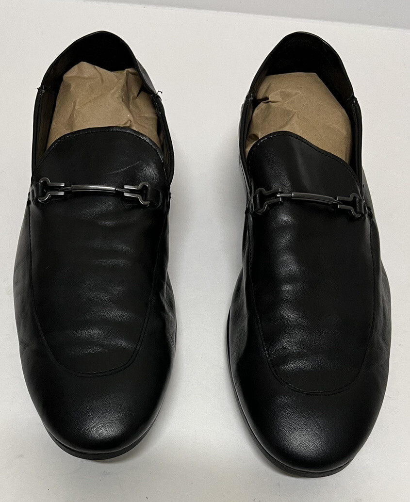 ZARA Black Leather Loafer Horse Bit Shoes Men's Size … - Gem