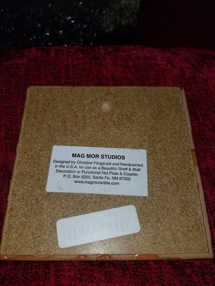 MAG MOR Studios Ceramic Tile Trivet Hot Plate Coaster Handpainted Southwest | eBay