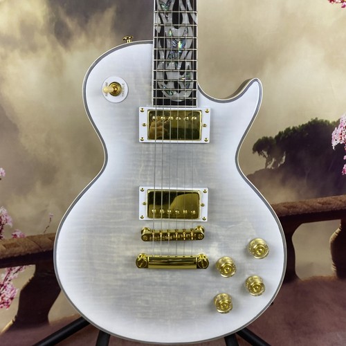 New 6 Strings LP Electric Guitar Gold Hardware Flame Maple Shell ...